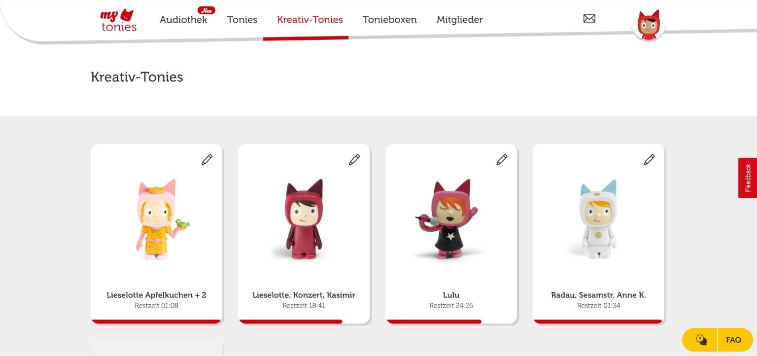 mytonies Audiothek und App - Hörspass für die Toniebox saugen ...